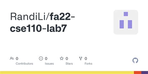 GitHub RandiLi Fa22 Cse110 Lab7