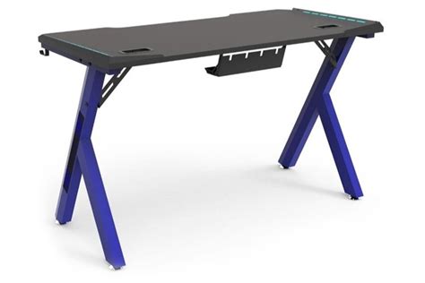 Ekkio Rgb Gaming Desk Y Shape Blue 140cm