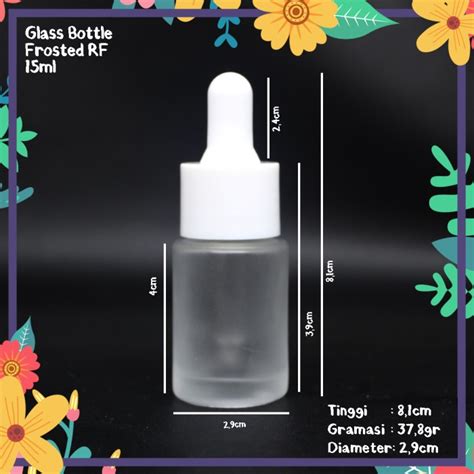 Jual BOTOL PIPET KACA FROSTED 15ML 15 ML RING PUTIH RF BAHU DATAR SERUM