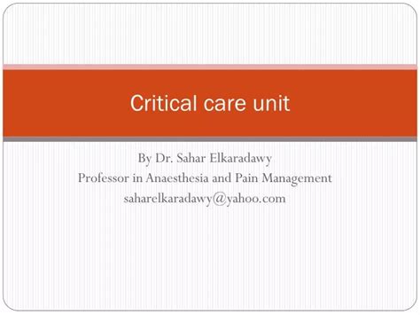 Ppt Critical Care Unit Powerpoint Presentation Free Download Id