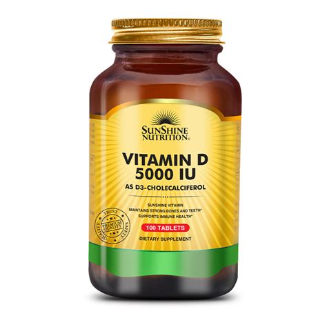 Vitamin D 1000 Iu 100 Tab Sunshine Nutrition