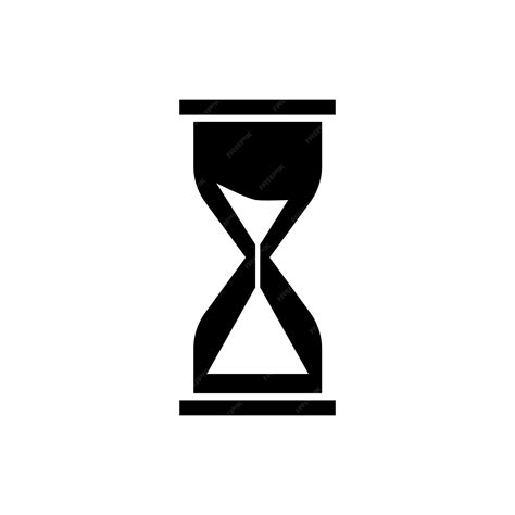 Premium Vector Hourglass Icon Black Silhouette Of Sandglass Vector