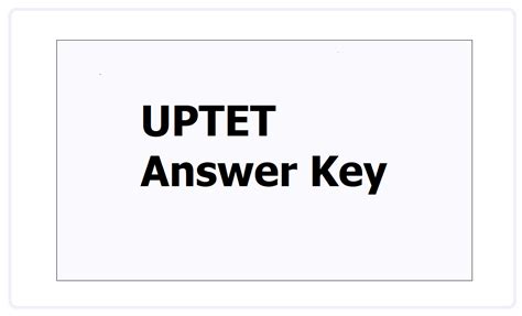 Uptet Answer Key 2025