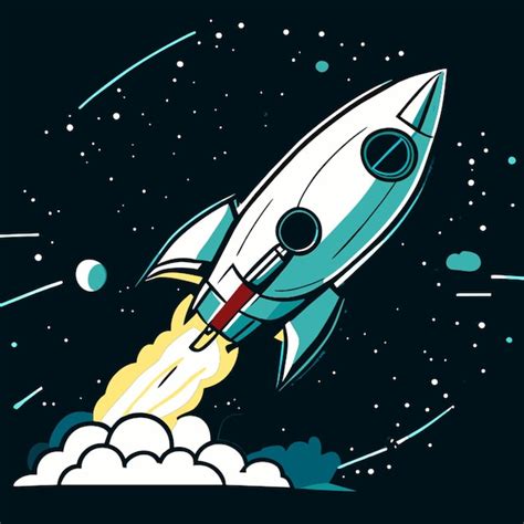 Premium Vector Devise A Drawing Of A Rocket Or Spacecraft Reaching
