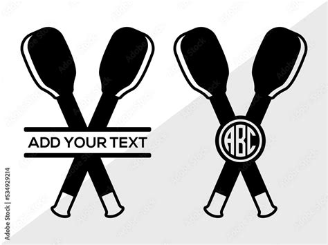 Svg Crossed Canoe Paddle