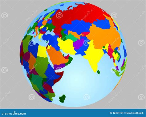 Middle East Map Globe