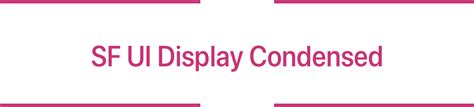 Sf Ui Display Condensed Bold Free Font Download Maisfontes