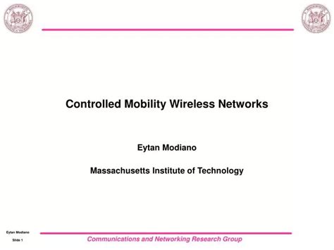 Ppt Controlled Mobility Wireless Networks Powerpoint Presentation