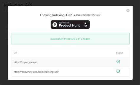Indexing Api Copymate