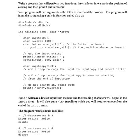 Solved Needs To Be A C File Important Do Not Use Any