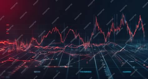 Premium Photo Digital Financial Data Visualization With Fluctuating
