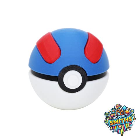 Pokémon Great Ball Replica 3d Printed Pokéball Collectible Gamer T