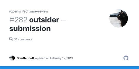 Outsider Submission Issue 282 Ropensci Software Review GitHub