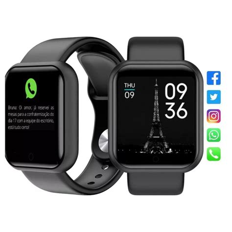 Smartwatch Relógio D Pro Y Esportivo Resistente a Agua Bluetooth Android iOS foto Na