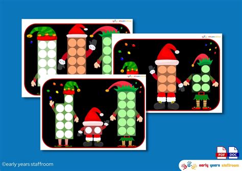 Numicon Christmas Elves For Number Matching And Number Bonds Early