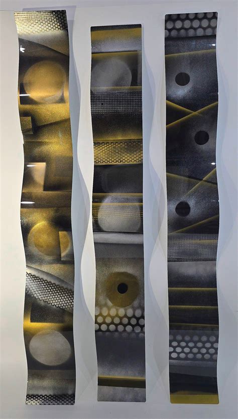 3d Metal Wall Art Accent Sculpture By Jon Allen Amethyst Peak Wave