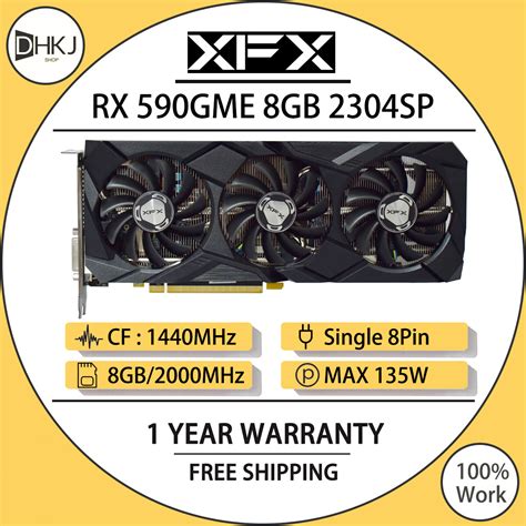 XFX Radeon RX590GME 8GB Graphics Cards 2304sp GDDR5 256bit Gaming Video Card DirectX 12 Desktop