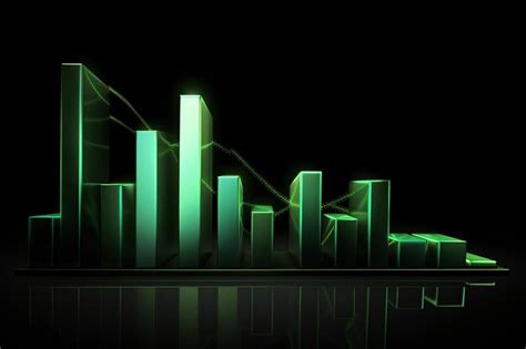Premium Photo Downward Bar Chart Graph