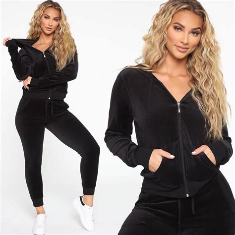Women Zipper Hoodies Velvet Tracksuit 2 Two Piece Set Crop Top Wide Leg Pants Sweatsuits