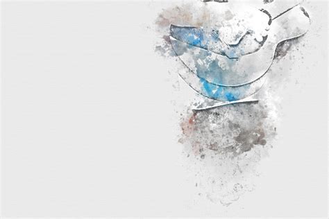 초록 아름 다운 예술 수채화 그림 배경 및 디지털 일러스트 브러쉬에 포그라운드에서 어쿠스틱 기타를 연주 Fashion Show에 대한 스톡 사진 및 기타 이미지 Istock