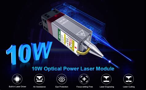 Laser Tree Laser Engraver Module 10w 10000mw Optical Power Laser Engraver Module W Air Assist