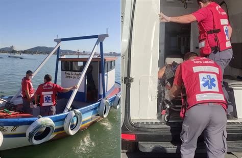 Susto em alto mar pescador sofre convulsão e é resgatado de barco em Penha