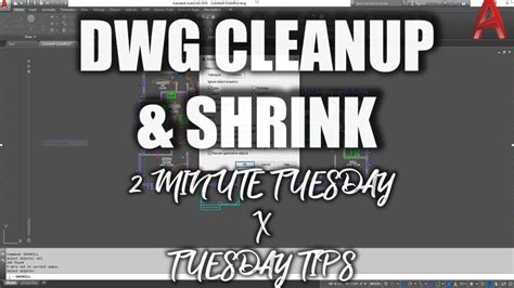 autocad how to cleanup dwg files and make them smaller 2 minute
