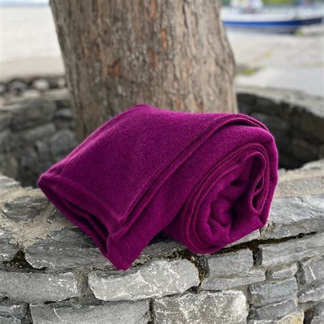 Custom Size Wool Blanket Purple Wine Wild Berry 70 X 90″ 100
