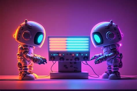 premium photo neural network trains robots for new tasks illustration