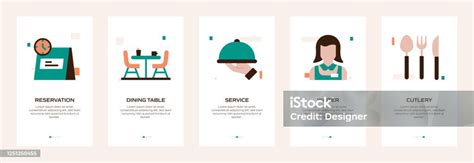 레스토랑 음식 및 음료 개념 온보딩 모바일 앱 페이지 화면 평면 아이콘 Ux Ui 디자인 템플릿 벡터 일러스트레이션 건강한 식생활에 대한 스톡 벡터 아트 및 기타 이미지