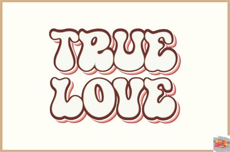 Retro True Love Svg Graphic By King Store · Creative Fabrica