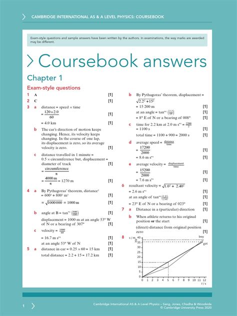 Coursebook Answers Exam Style Questions Pdf
