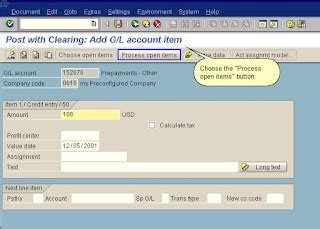 F 04 Post With Clearing SAP