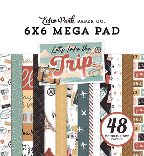 Lets Take The Trip Cardmakers 6x6 Mega Pad Echo Park Paper Co