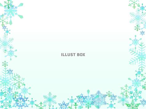 無料イラスト 雪の結晶のフレーム素材