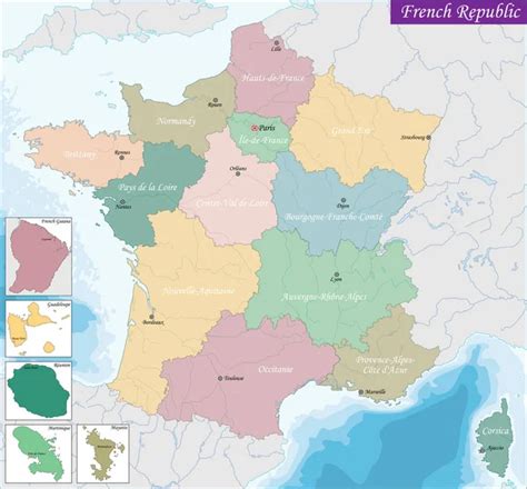 프랑스 지도 스톡 벡터 ©volina 1144934