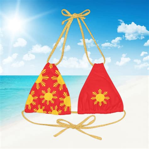 Philippines String Bikini Top Filipino Triangle Bikini Top