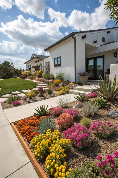 21 Stunning Modern Front Yard Drought Landscaping Ideas