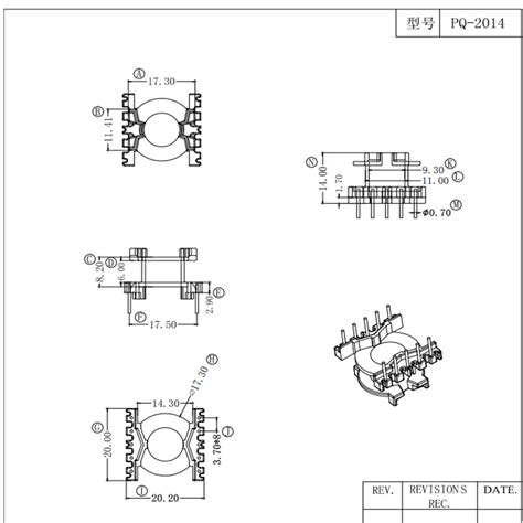 Pq20变压器骨架pq20电木骨架pq2014立式骨架bobbin 5 5 阿里巴巴