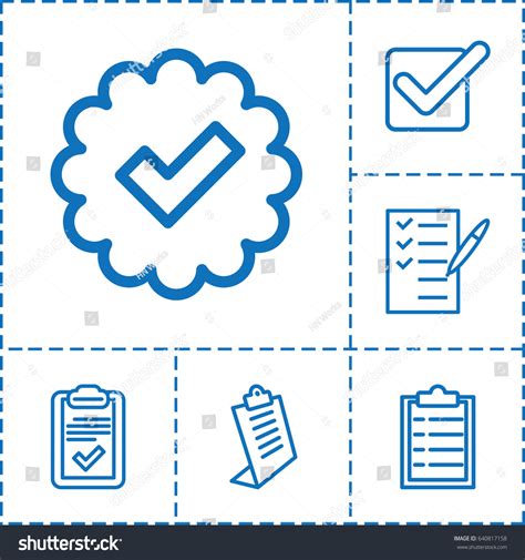 Checkbox Icon Set 6 Checkbox Outline Stock Vector Royalty Free