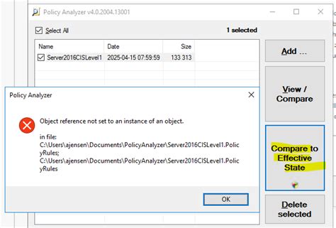 Microsoft Policy Analyzer 40 Crashes After Apply April Updates