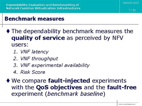 Dependability Evaluation And Benchmarking Of Network Function Virtualization