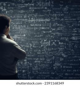 Complex Math Problem On Blackboard Person AI Generated Image 2391168349