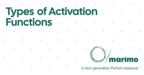 Types Of Activation Functions Marimo