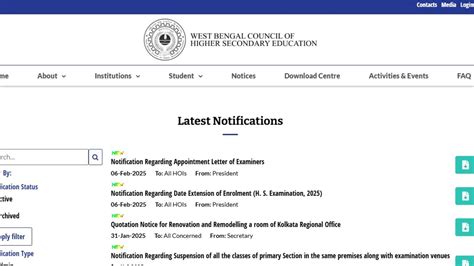 Wbchse Hs Exam 2025 West Bengal Class 12 Enrolment Window Reopening For 2 Days From Today