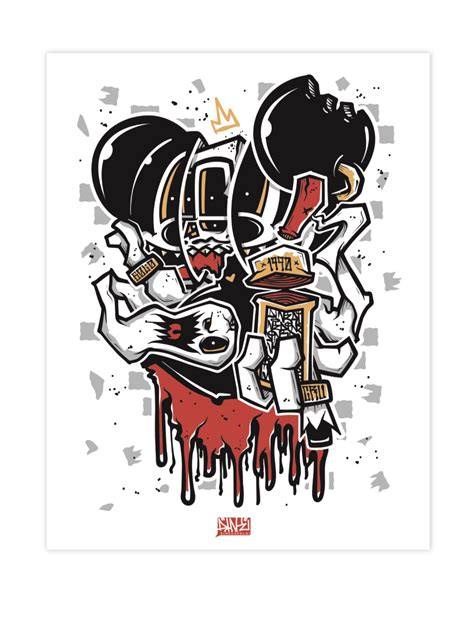 Drippy Dinkcy Mouse Print