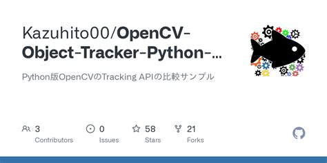 Github Kazuhito00opencv Object Tracker Python Sample Python版opencvの