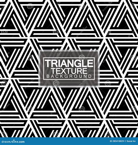 Triangles Black And White Abstract Seamless Geometric Pattern Modern Stylish Texture Vector