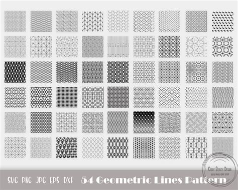 54 Seamless Patterns Svg Geometric Svg Geometric Clipart Etsy Canada
