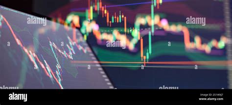 Bar Graphs Diagrams Financial Figures Abstract Glowing Forex Chart